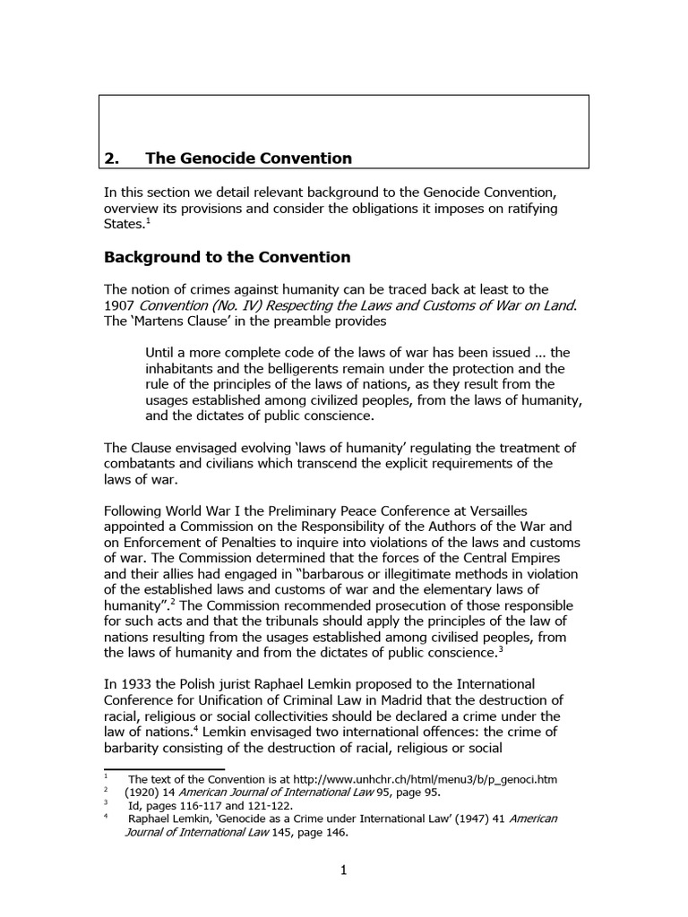 Convention Genocide | PDF | Genocides | Crimes Against Humanity