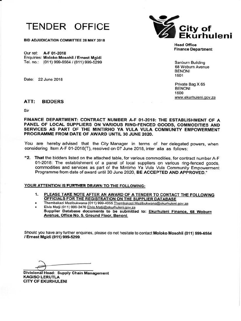 Mintirho Adverts of Suppliers | PDF | Infrastructure | Goods