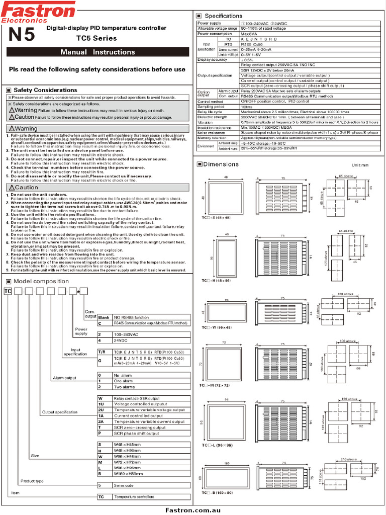 TC5 User Manual | PDF | Electrical Engineering | Electricity