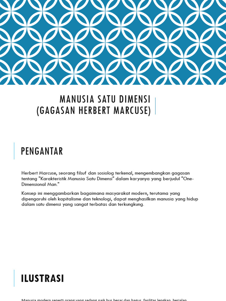 Manusia Satu Dimensi Menurut Marcuse | PDF | Ilmu Sosial
