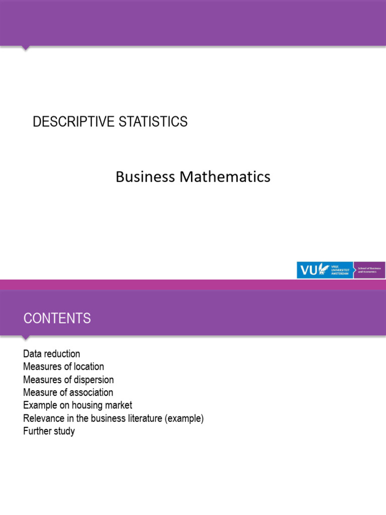 2B Descriptivestatistics | PDF | Variance | Descriptive Statistics
