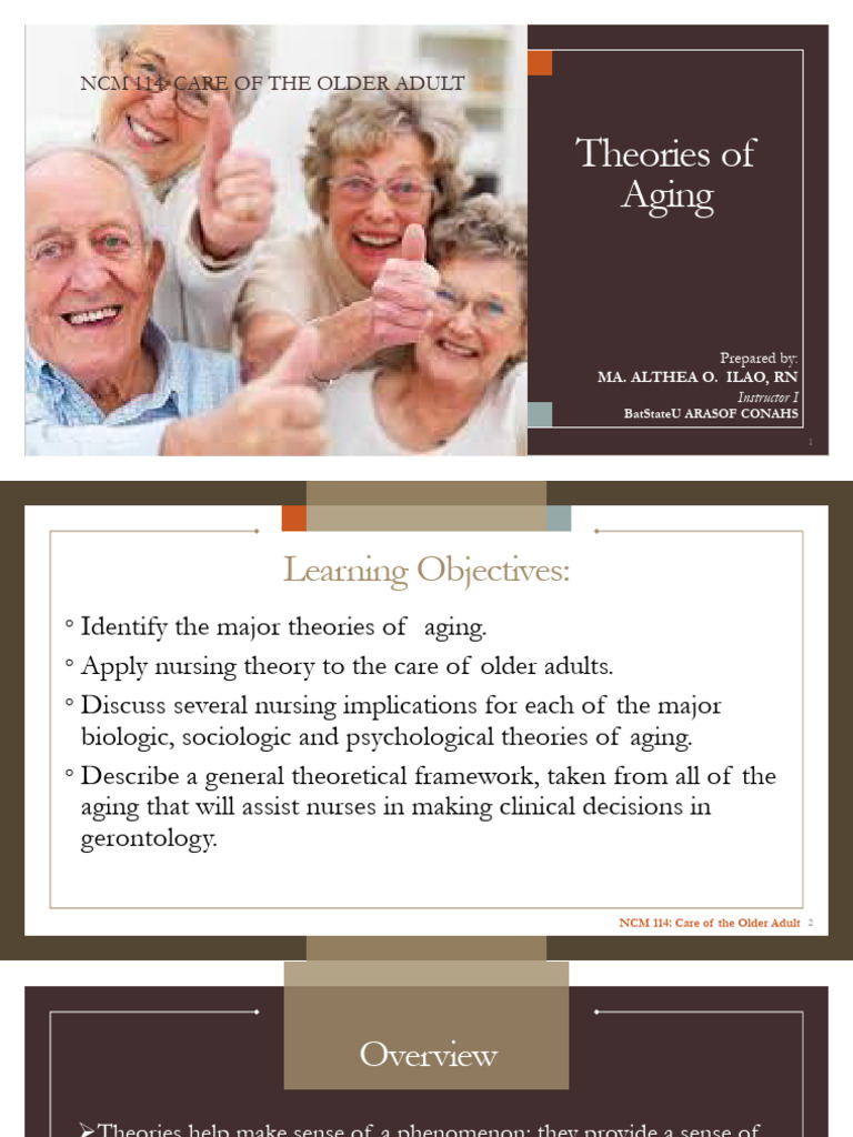 NCM 114 Theories of Aging | PDF | Ageing | Old Age