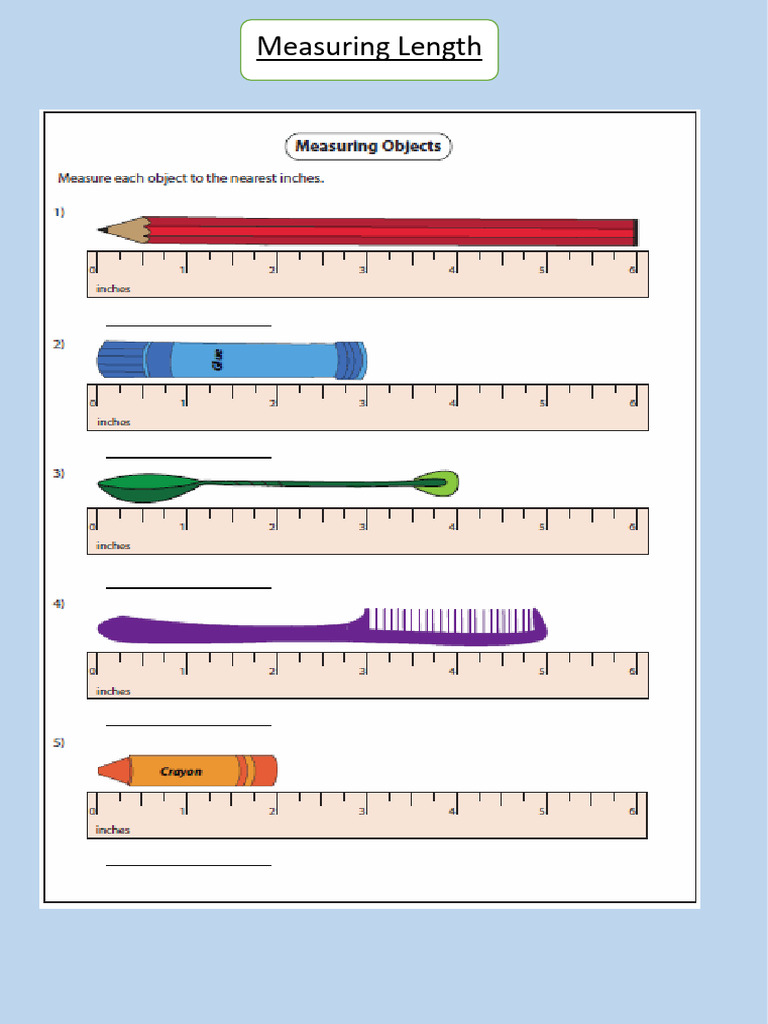 Activity Paper Extra Practice Measuring Length | PDF