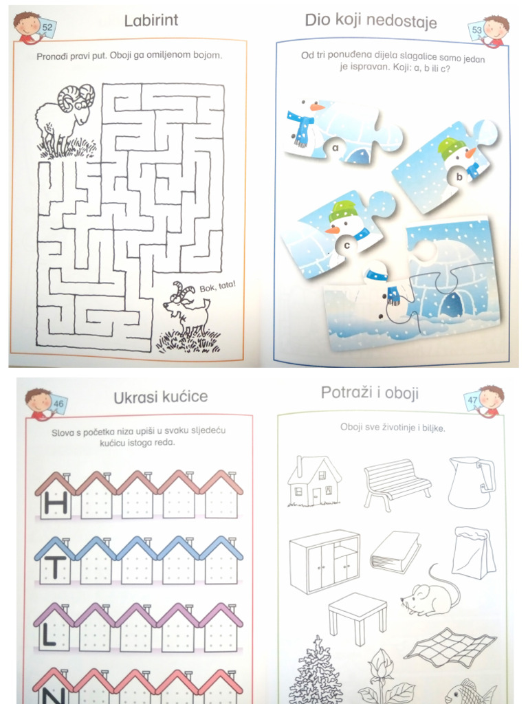 Logički Zadaci Od 4 5 6 7 Godina | PDF