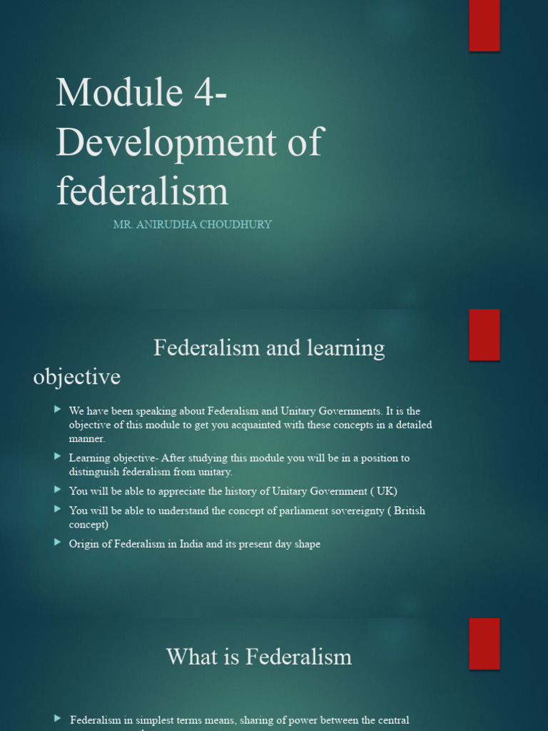 Module 4 | PDF | Federalism | Separation Of Powers