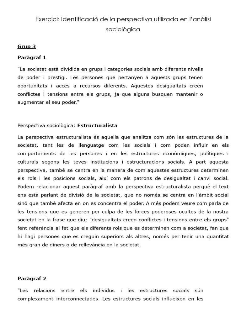 Exercici Anàlisi Textos Sociològics - Martina, Cloe, Sara, Pablo, Leire ...