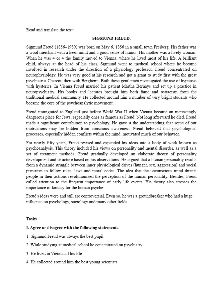 Freud's Contributions to Psychoanalysis | PDF | Sigmund Freud ...