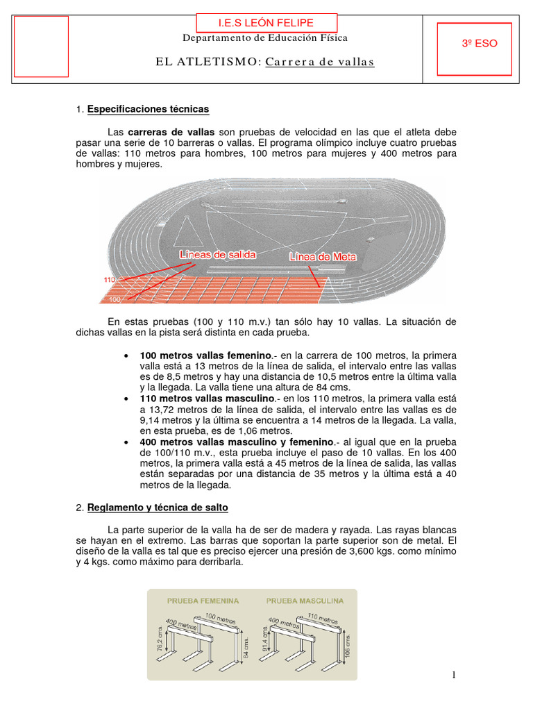 Salto de Vallas | PDF