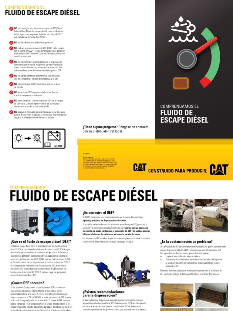 Comprendamos El Fluido de Escape Diesel DEF BULL-030 TB-106 | PDF ...
