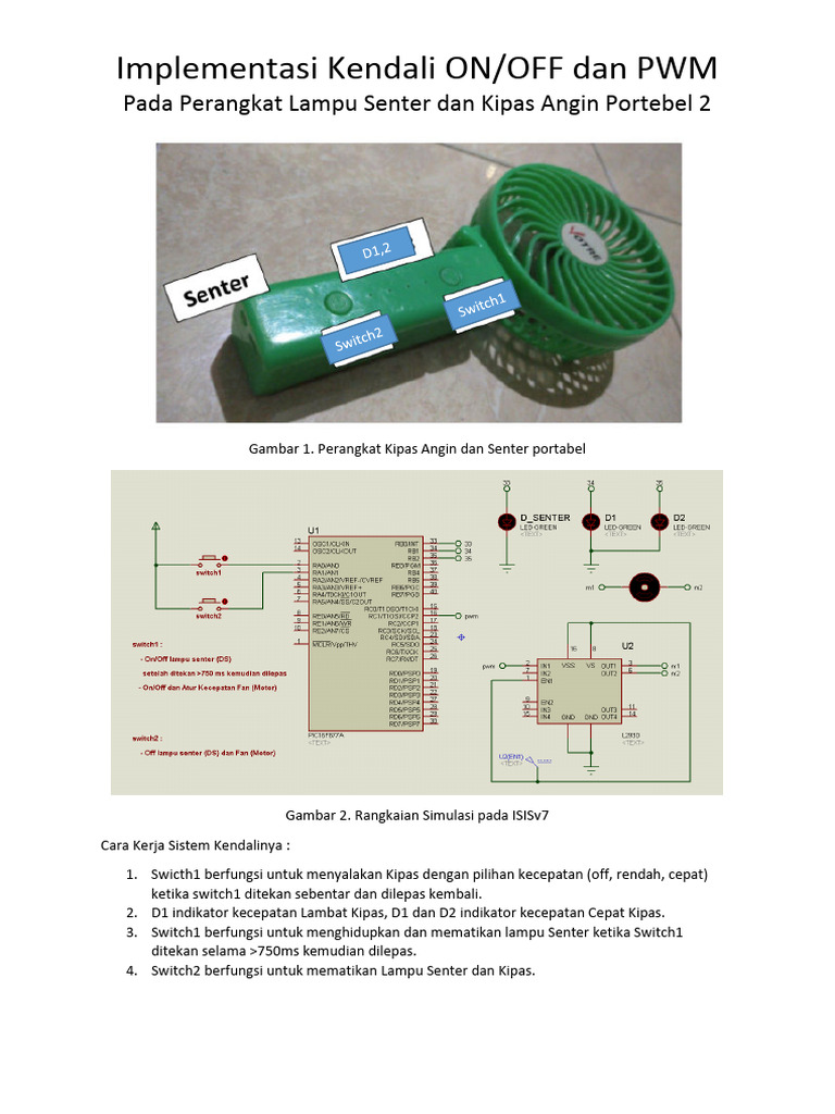 Implementasi Sistem Kendali ON-OFF Dan PWM Kipas Dan Lampu Senter ...