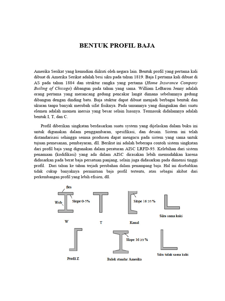 Modul 4 (Bentuk Profil Baja) | PDF