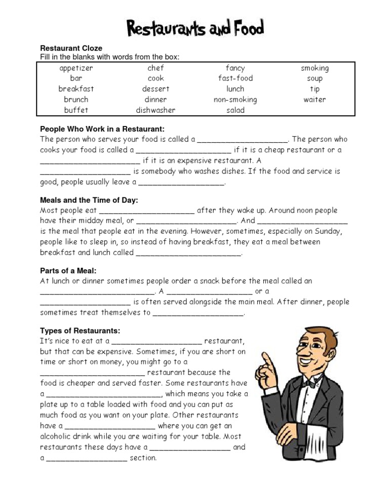 Restaurant Vocabulary | PDF
