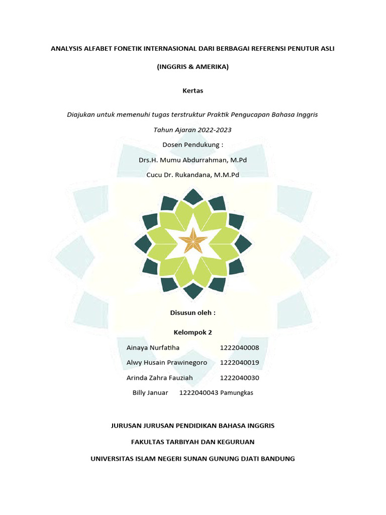(Indo) Analysis Alfabet Fonetik Internasional Dari Berbagai Referensi ...