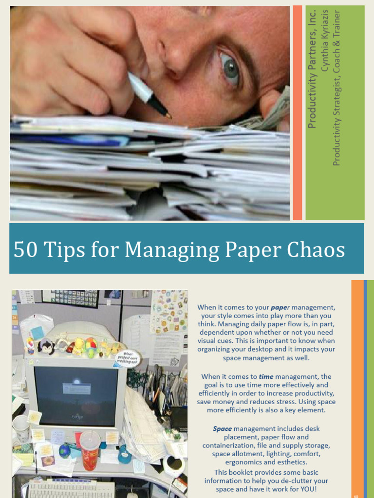 50 Tips For Managing Paper Chaos - Clear Your Desk. Clear Your Mind ...