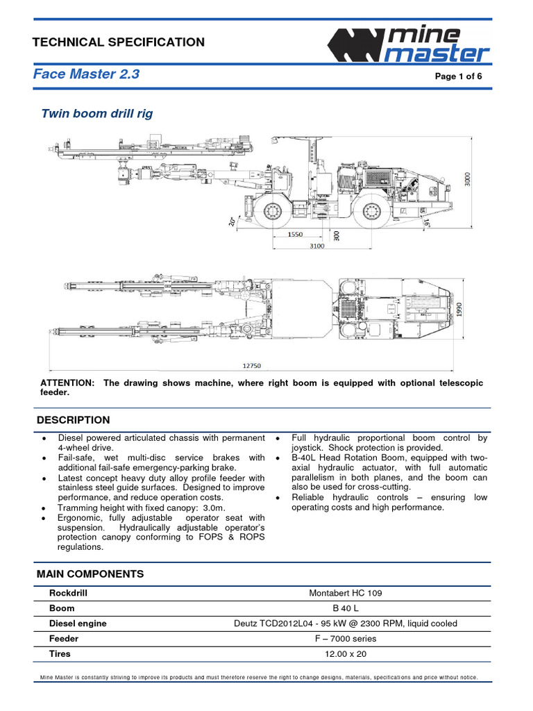 FM 2 3 - Tech Data | PDF | Brake | Pump