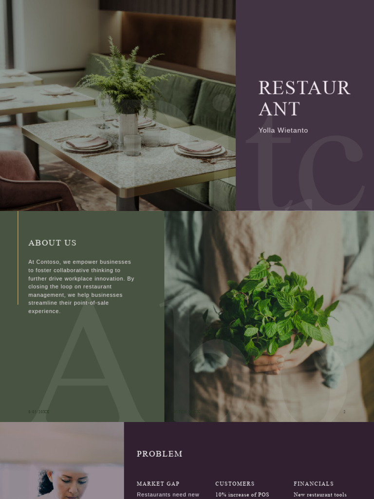 Restaurant Pitch | PDF | Point Of Sale | Business
