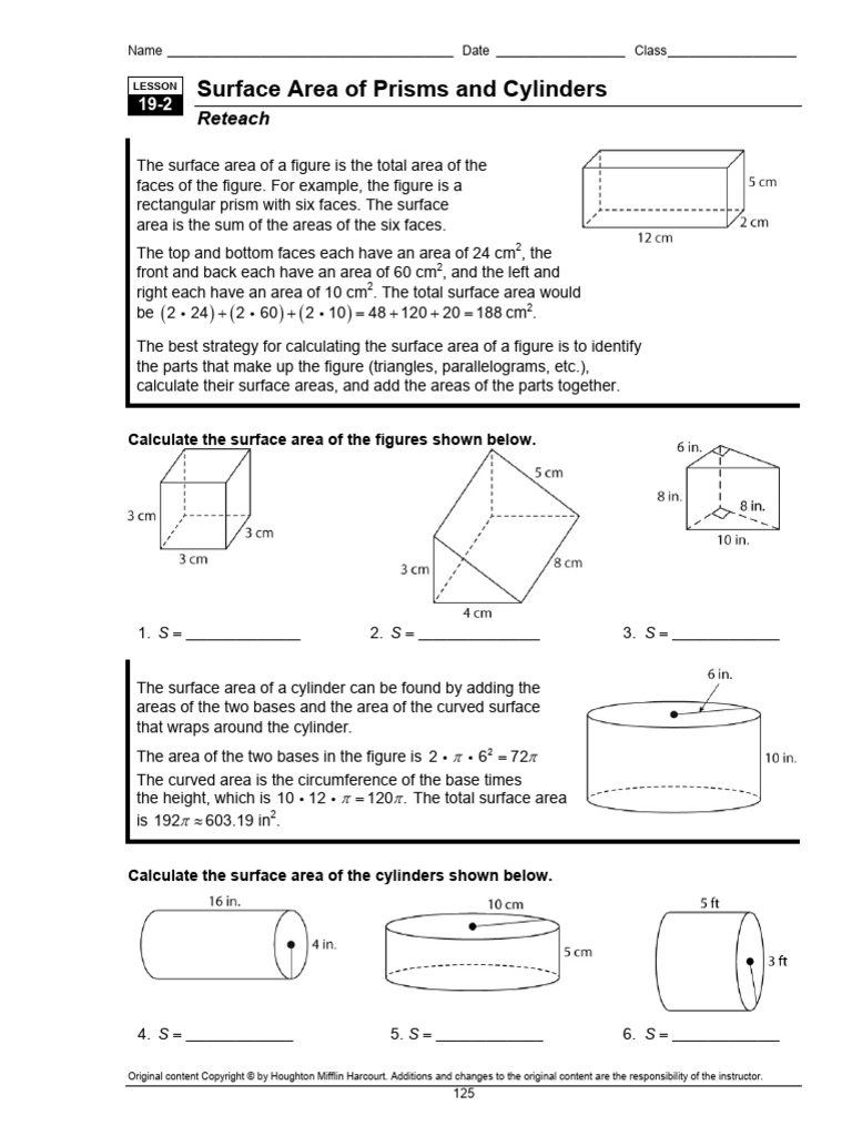 Reteach 2 | PDF | Area | Geometric Measurement