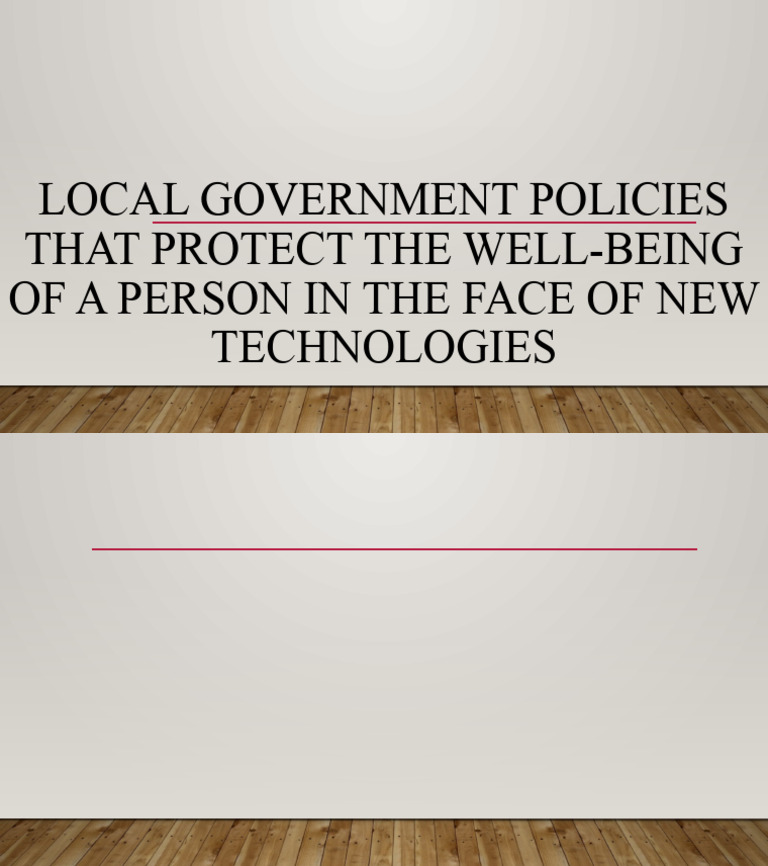Local Government Policies That Protect The Well-Being of | PDF