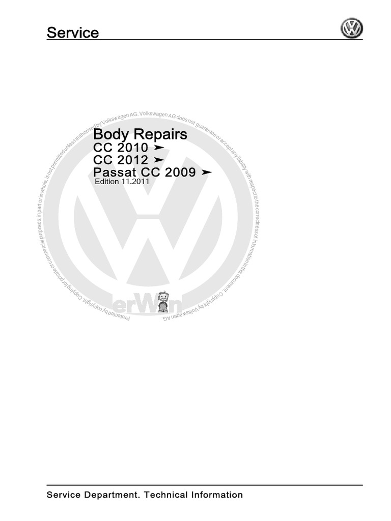 VW Body Repair Technical Guide | PDF | Vehicles | Volkswagen Group