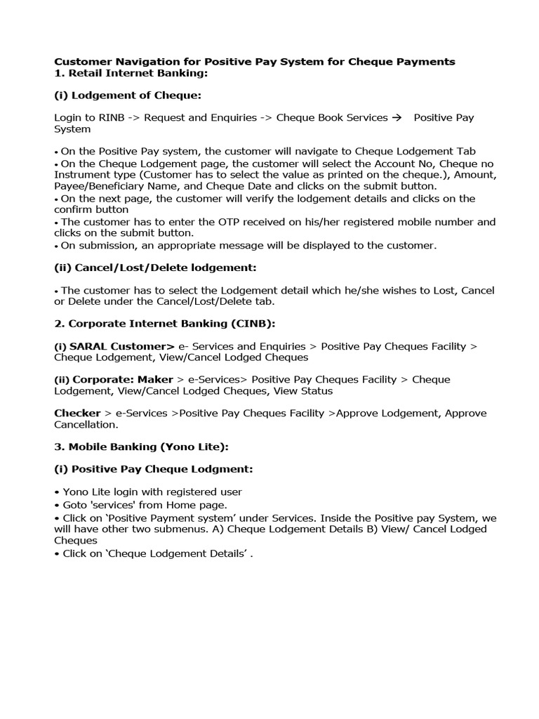 Lodgment of Cheques | PDF | Cheque | Payments