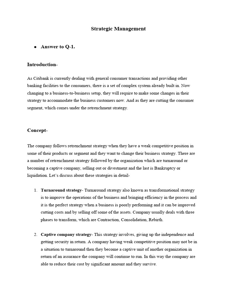 Strategic Management Assignment | PDF | Sales | Marketing Strategic Management Assignment | PDF | Sales | Marketing
