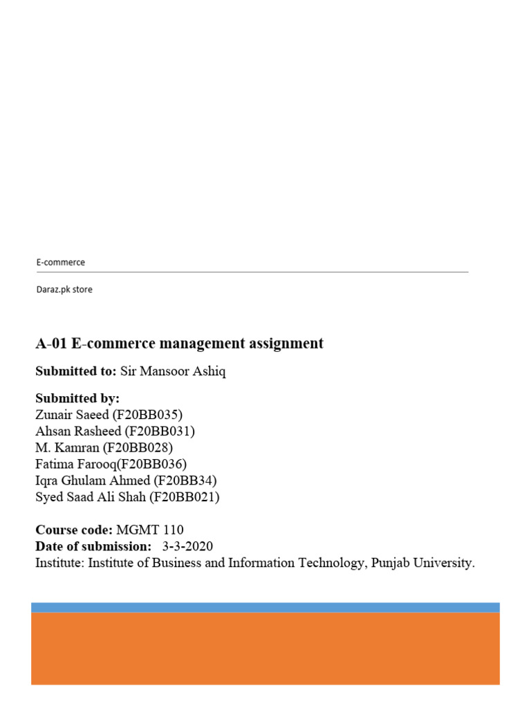 Assignment A-02 | PDF | E Commerce | Online Shopping