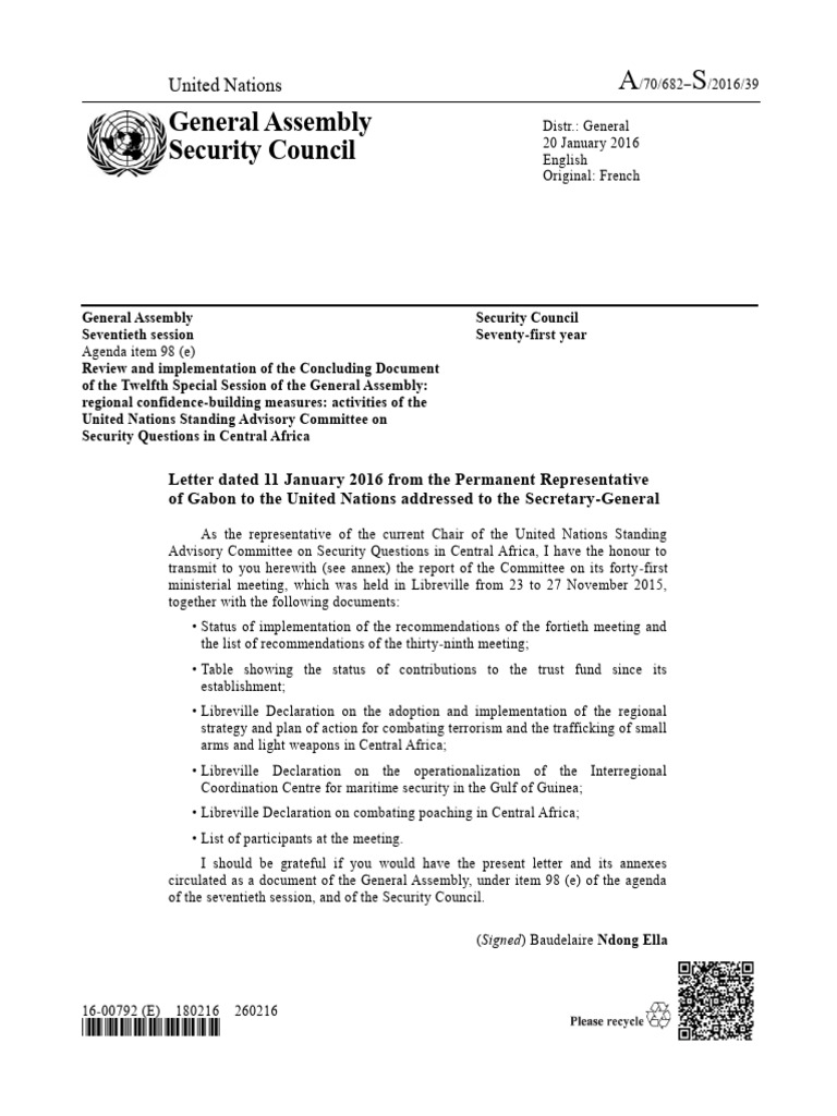 General Assembly Security Council: United Nations | PDF | Government