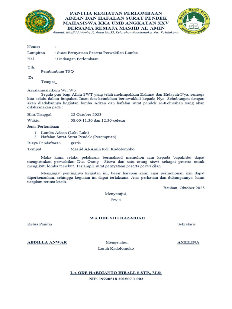 Contoh Undangan | PDF