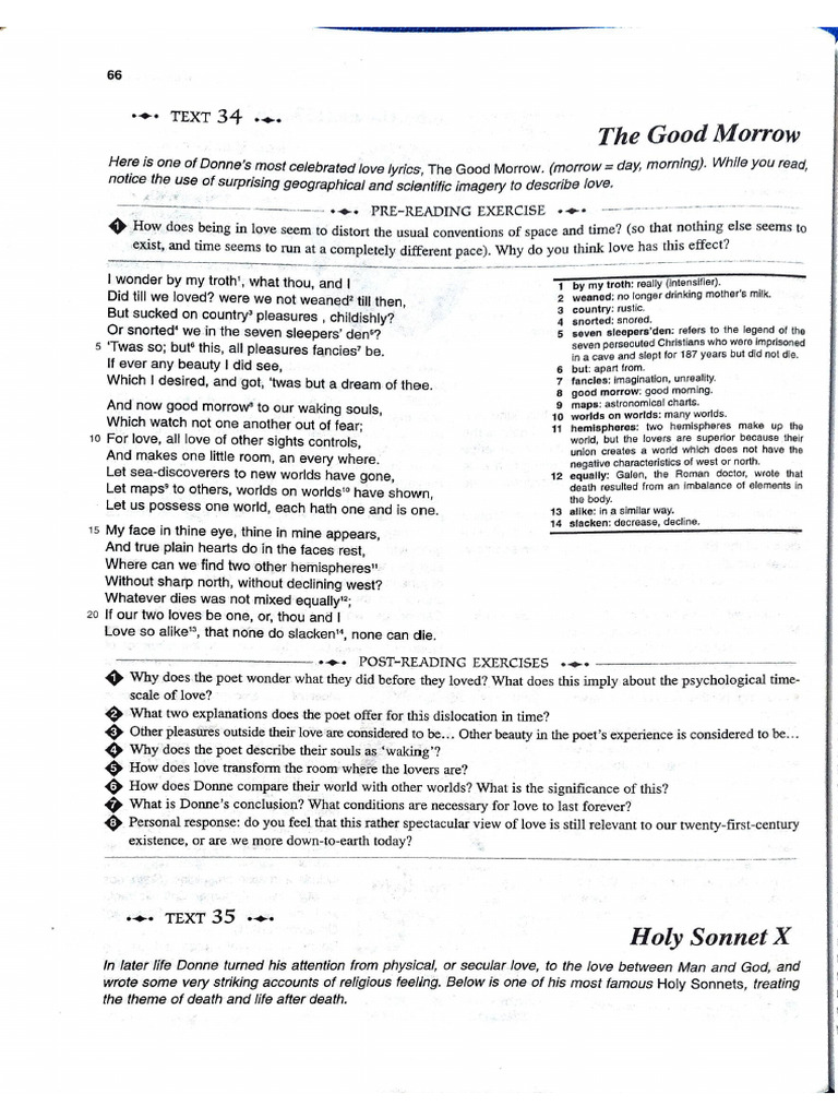 The Good Morrow | PDF