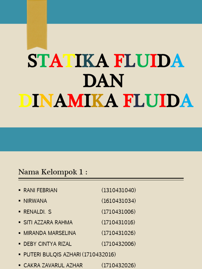 61242_STATIKA FLUIDA DAN DINAMIKA FLUIDA | PDF
