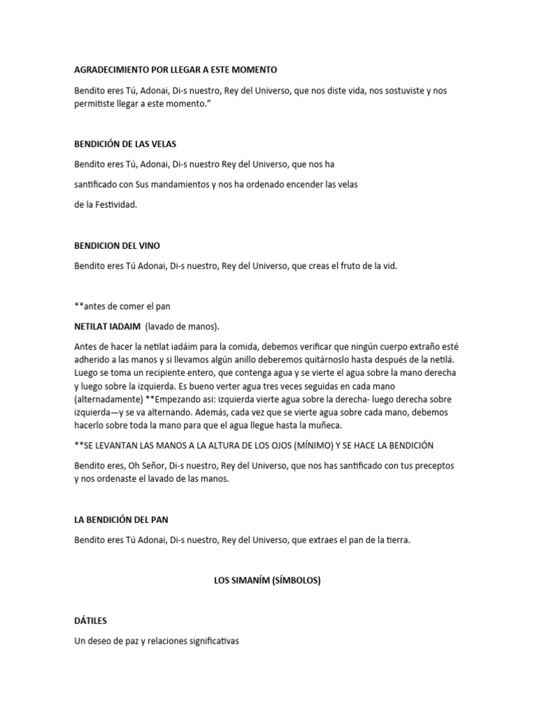 Simanim | PDF | Rosh Hashaná | Seder de Pascua