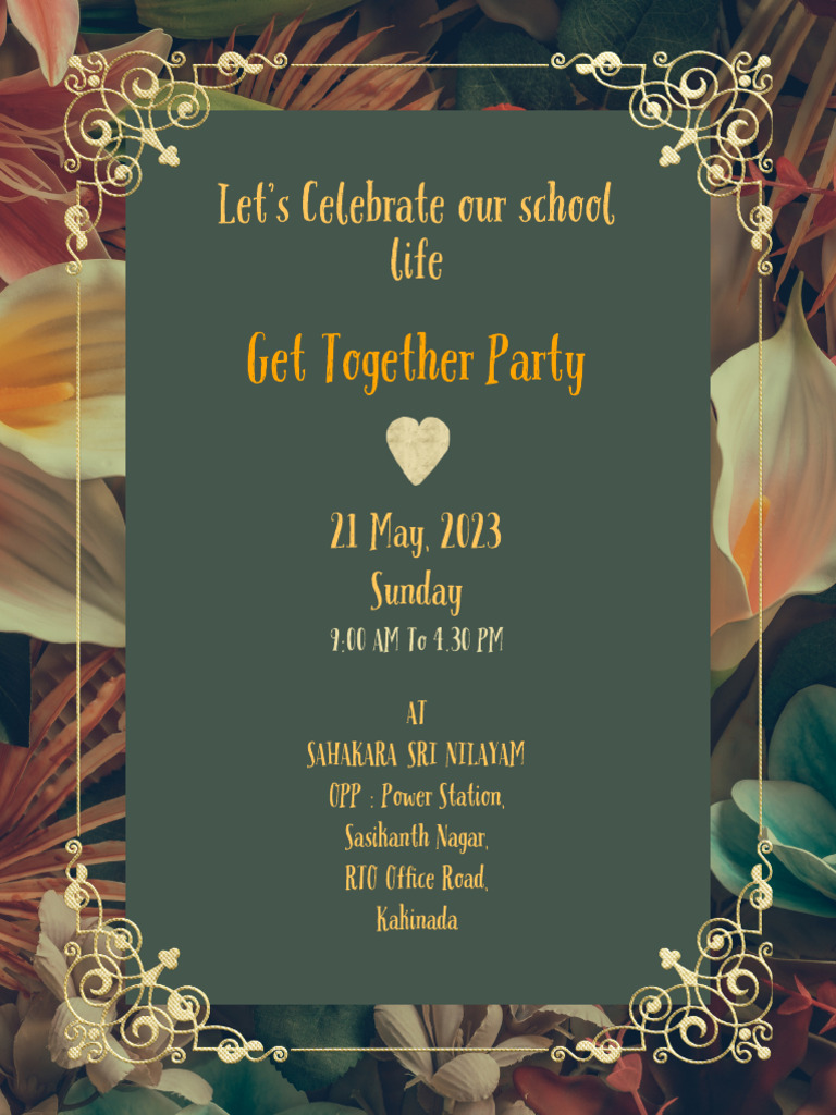 Invitation To School's Get-Together | PDF
