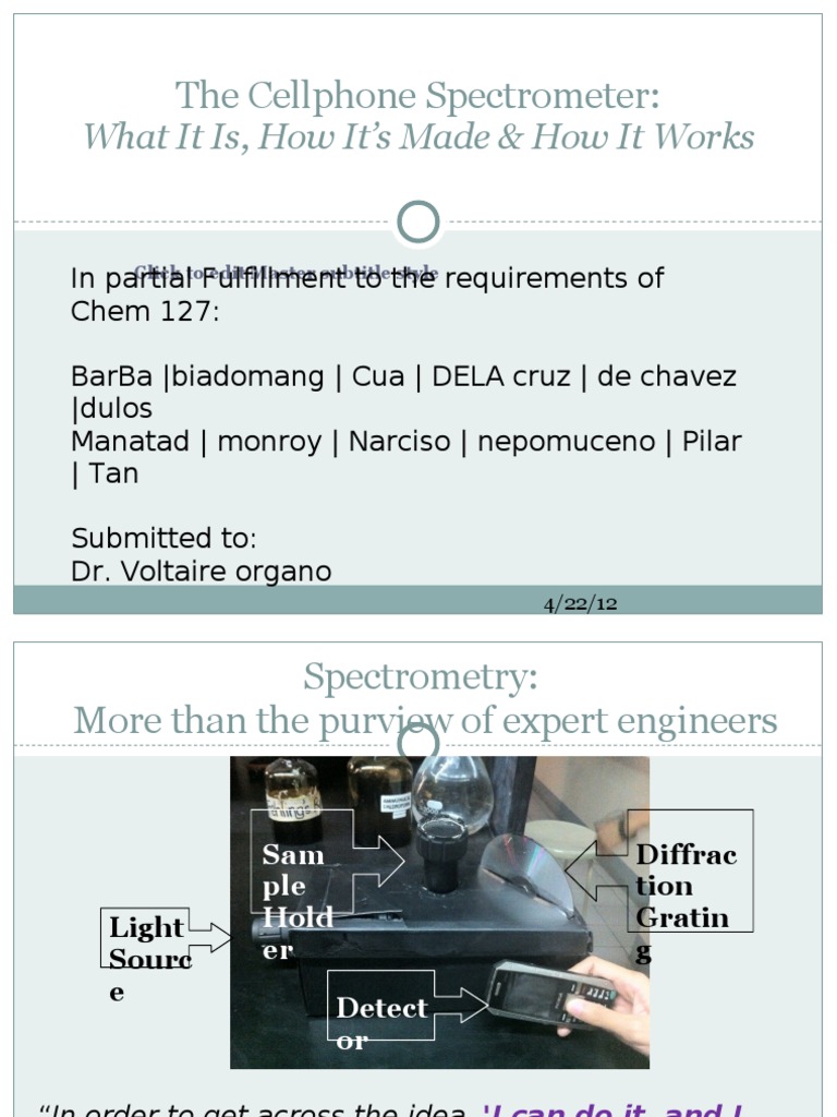 The Cellphone Spectrometer:: What It Is, How It's Made & How It Works ...