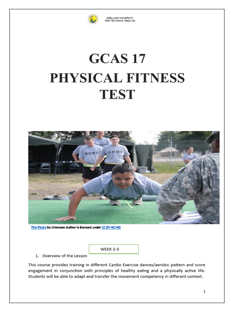 Gcas 17 Week 2 3 | PDF | Physical Fitness | Physical Exercise