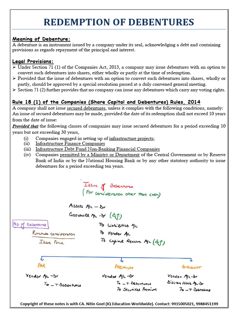 12 Redemption of Debentures | PDF | Equity (Finance) | Balance Sheet