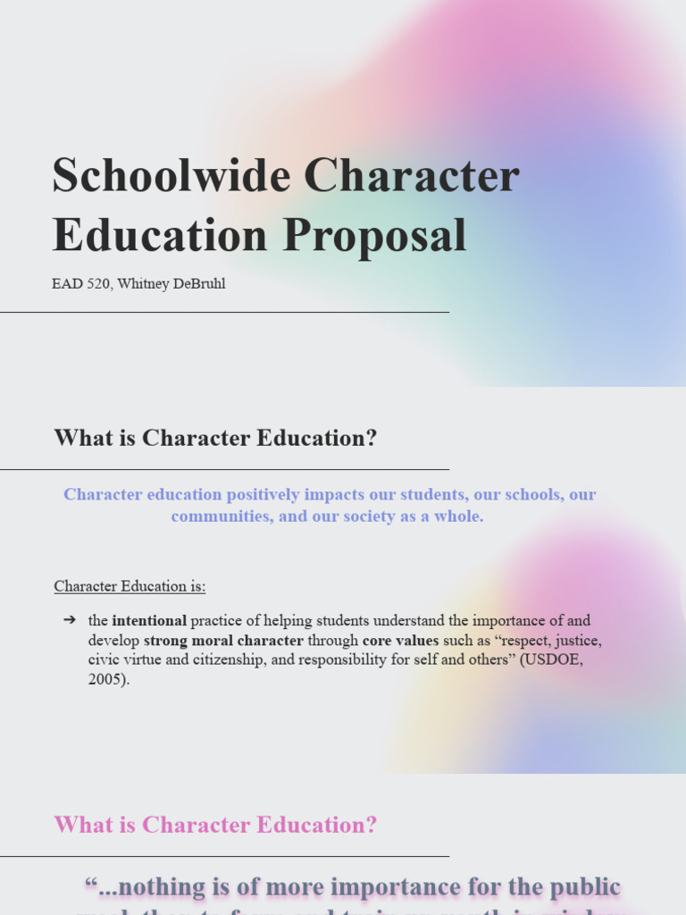 Ead 520 Benchmark Character Proposal | PDF | Leadership | Cognition