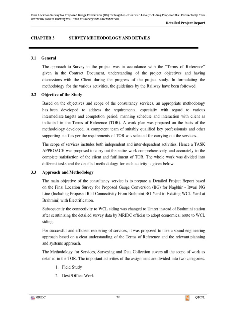 Survey Methodology and Details | PDF | Surveying | Rail Transport