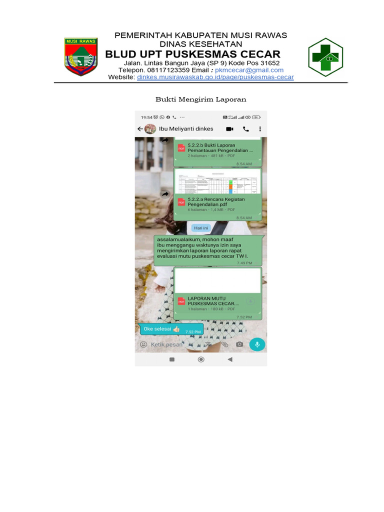 5.2.2 C Bukti Laporan Ke Dinkes | PDF