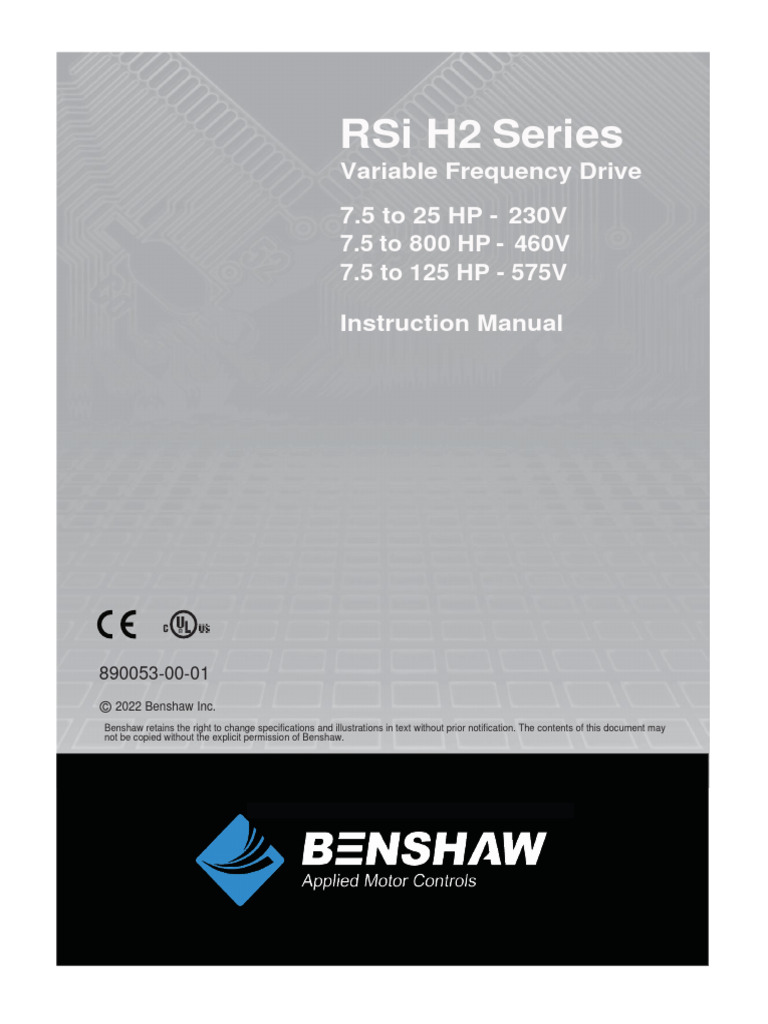 RSi H2 Series VFD Manual | PDF | Power Inverter | Electrical Wiring