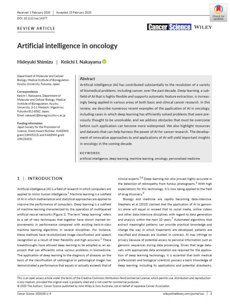Oncología IA | PDF | Deep Learning | Artificial Neural Network