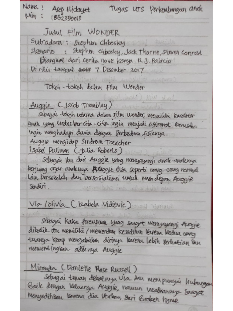 Tugas UTS Perkembangan Anak | PDF