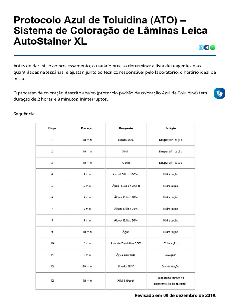 Protocolo Azul de Toluidina | PDF