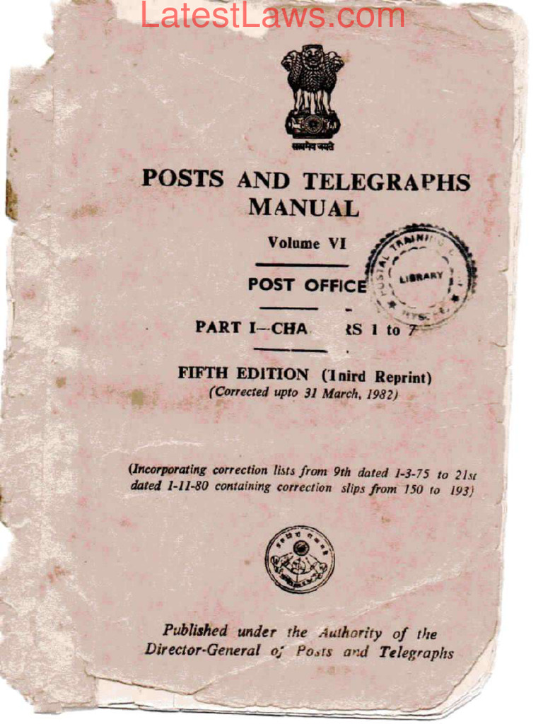 Postal Manual Volume VI Part I | PDF | Payments | Post Office