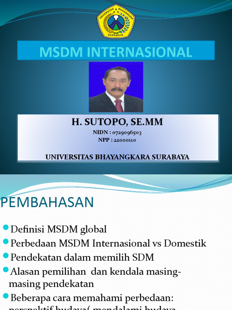 E1413 2 MSDM Internasional | PDF