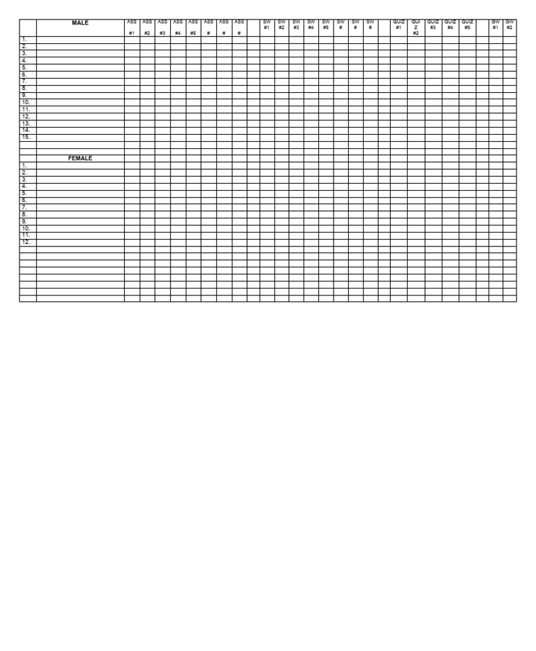 MasterList Template | PDF