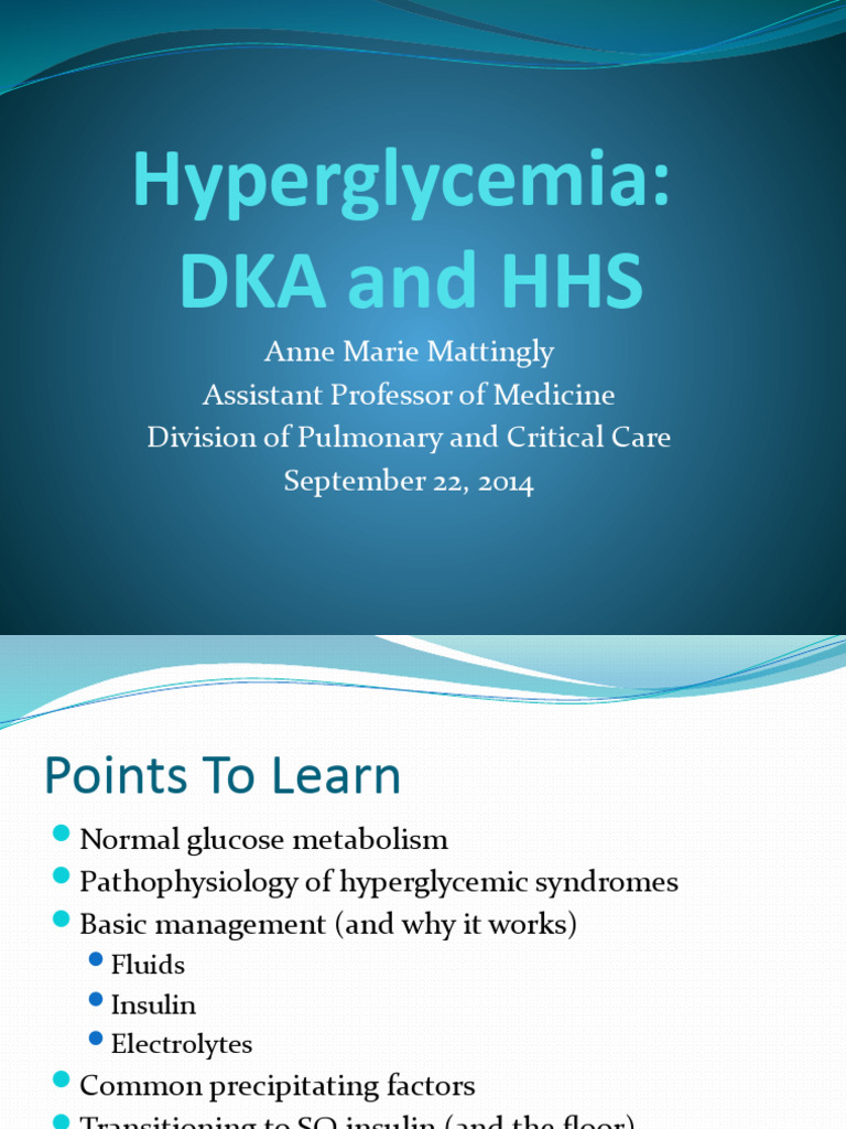 Understanding DKA and HHS Management | PDF | Saline (Medicine) | Glucose