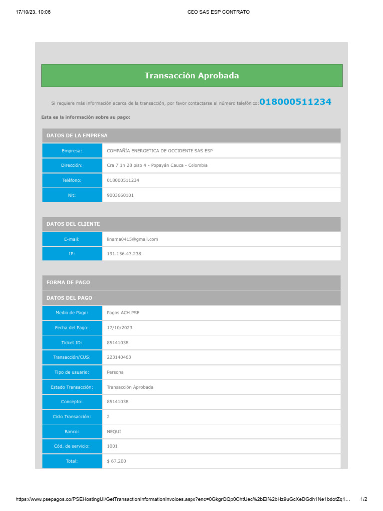 Ceo Sas Esp Contrato | PDF | Finanzas y dinero
