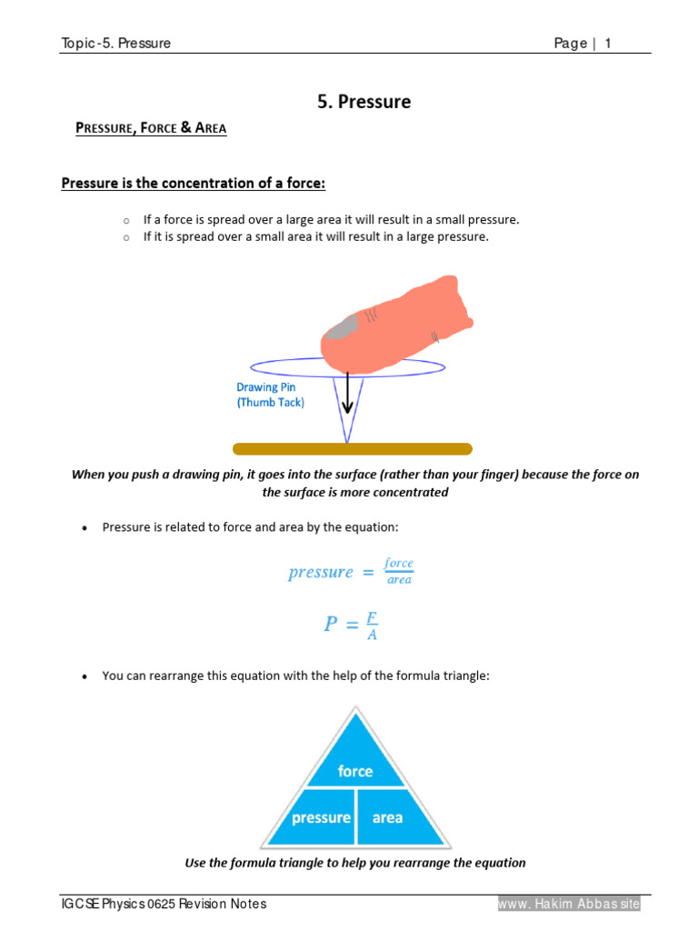 Pressure | PDF | Pressure | Pressure Measurement