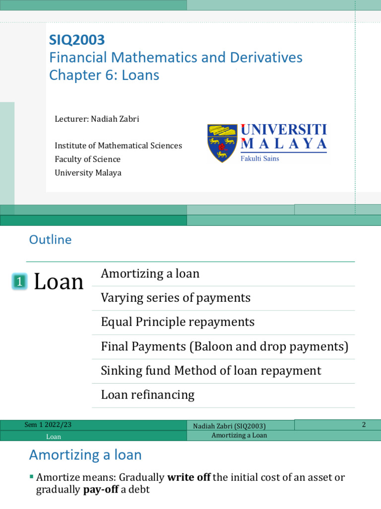 Lecture 6 Loan (Auto-Saved) | PDF | Debt | Refinancing