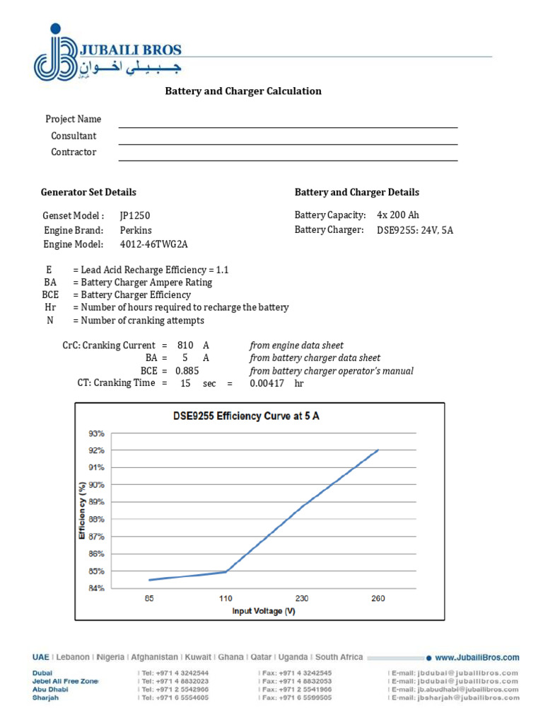 Battery Charger Calculation | PDF | Battery Charger | Electrical ...